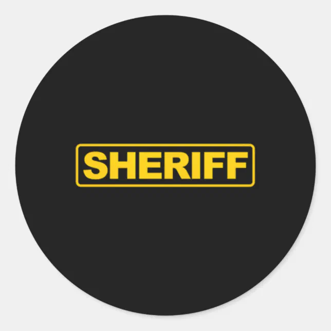 Sheriff Front Back Print Sheriff Police Classic Round Sticker | Zazzle