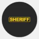 Sheriff Front Back Print Sheriff Police Classic Round Sticker | Zazzle