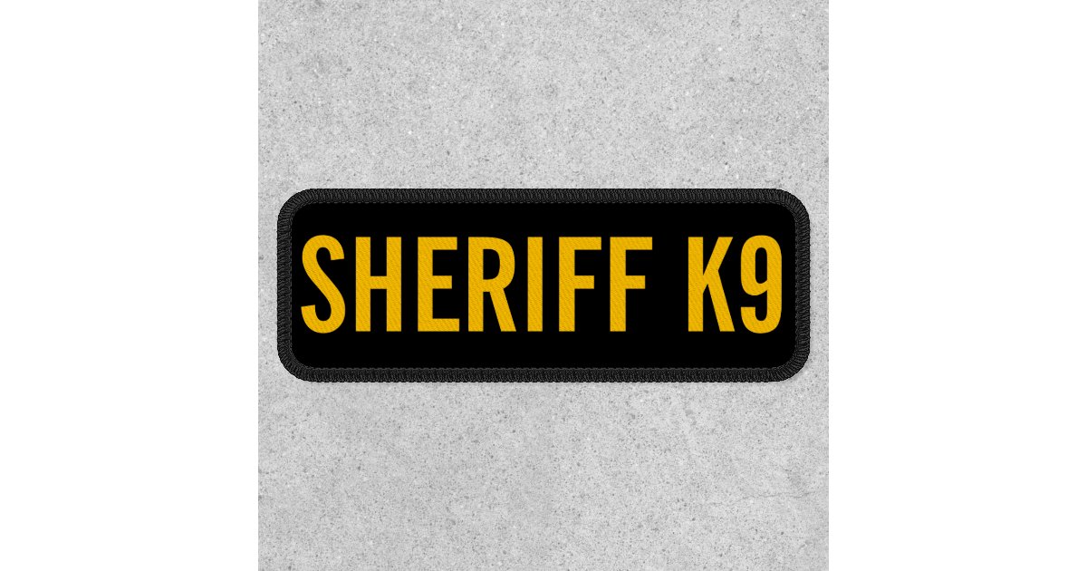 Sheriff K9 Patch | Zazzle