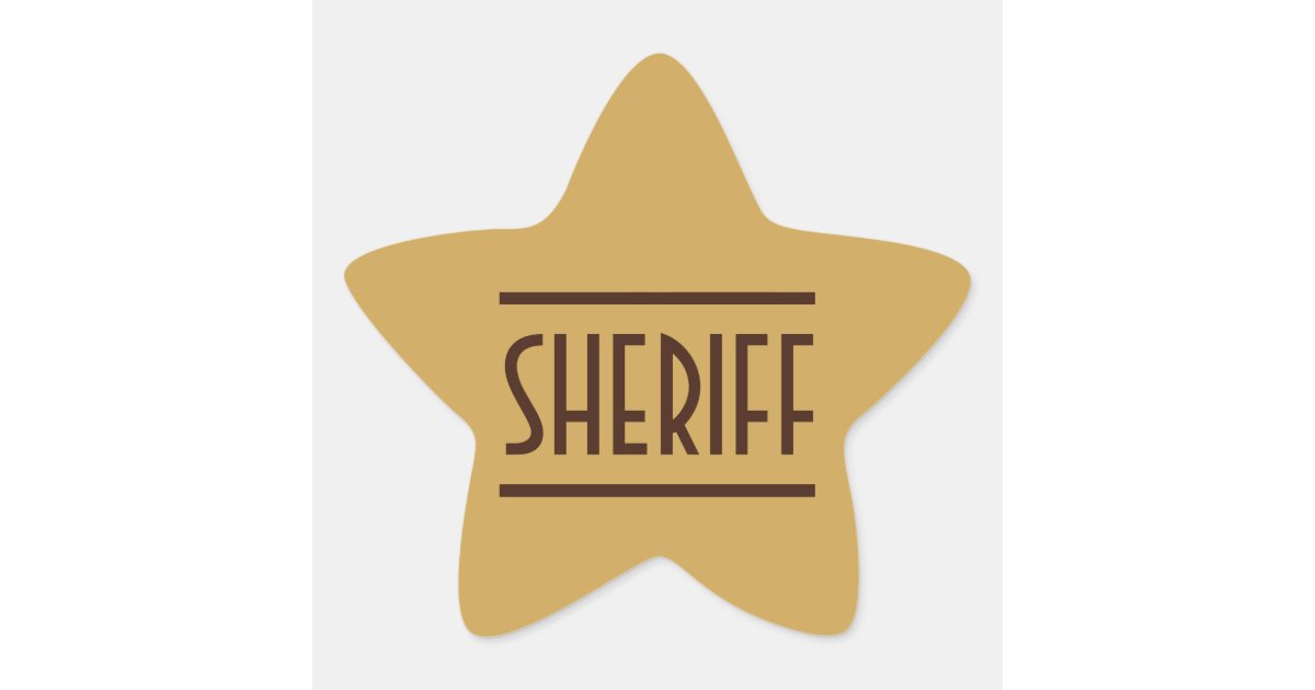 Sheriff Star Sticker | Zazzle