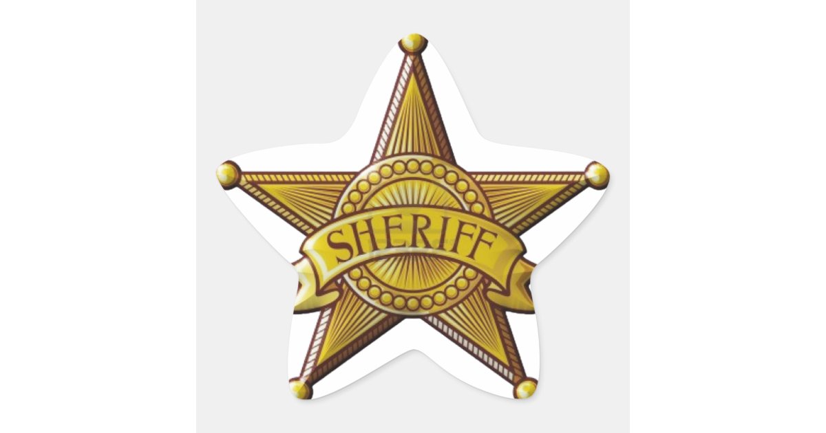 Sheriff Star Sticker | Zazzle
