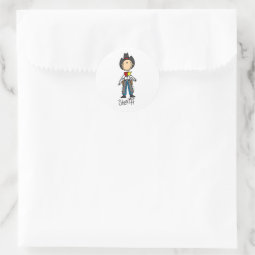Sheriff Stick Figure Sticker | Zazzle