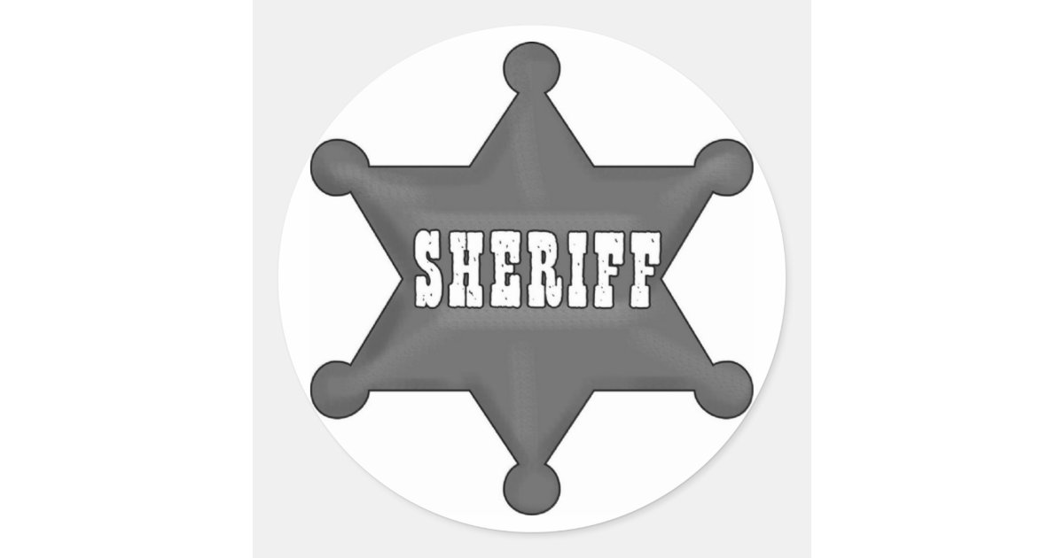 Sheriff Sticker for kids | Zazzle