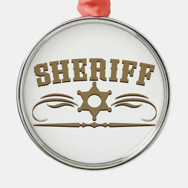 Sheriff Western Style Metal Ornament | Zazzle