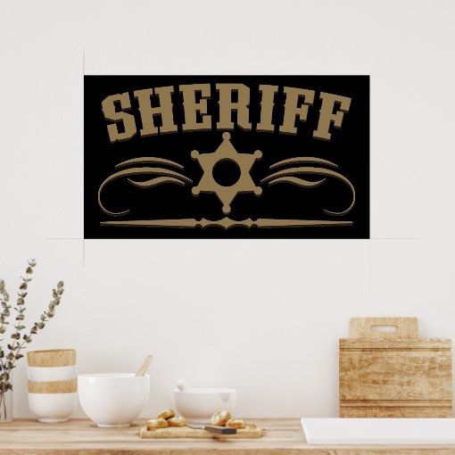 Sheriff Western Style Poster | Zazzle