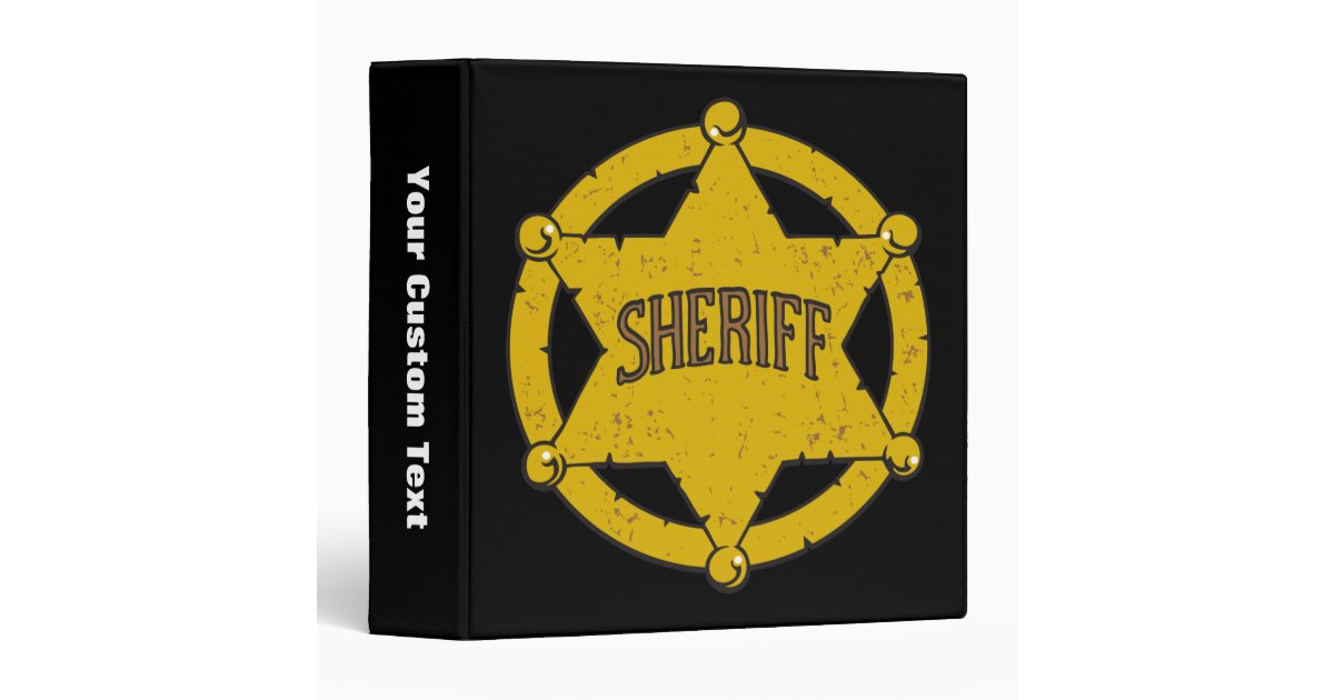 Sheriffs Star Badge Binder | Zazzle