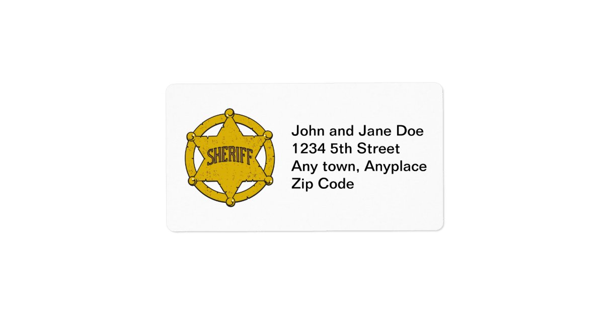Sheriffs Star Badge Label | Zazzle