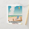 Sheringham Norfolk Beach travel poster Postcard | Zazzle