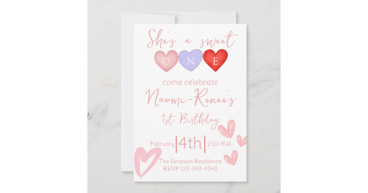 She's a Sweet One 1st Birthday Invitation | Zazzle