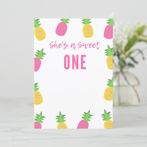 She's A Sweet ONE - 1st Birthday Party Invitation | Zazzle