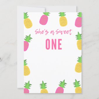 She's A Sweet ONE - 1st Birthday Party Invitation | Zazzle