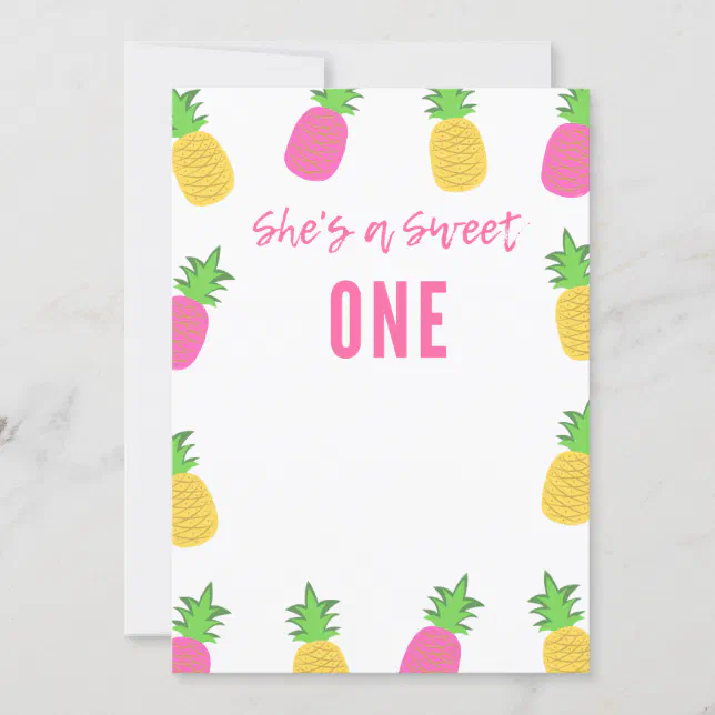 She's A Sweet ONE - 1st Birthday Party Invitation | Zazzle