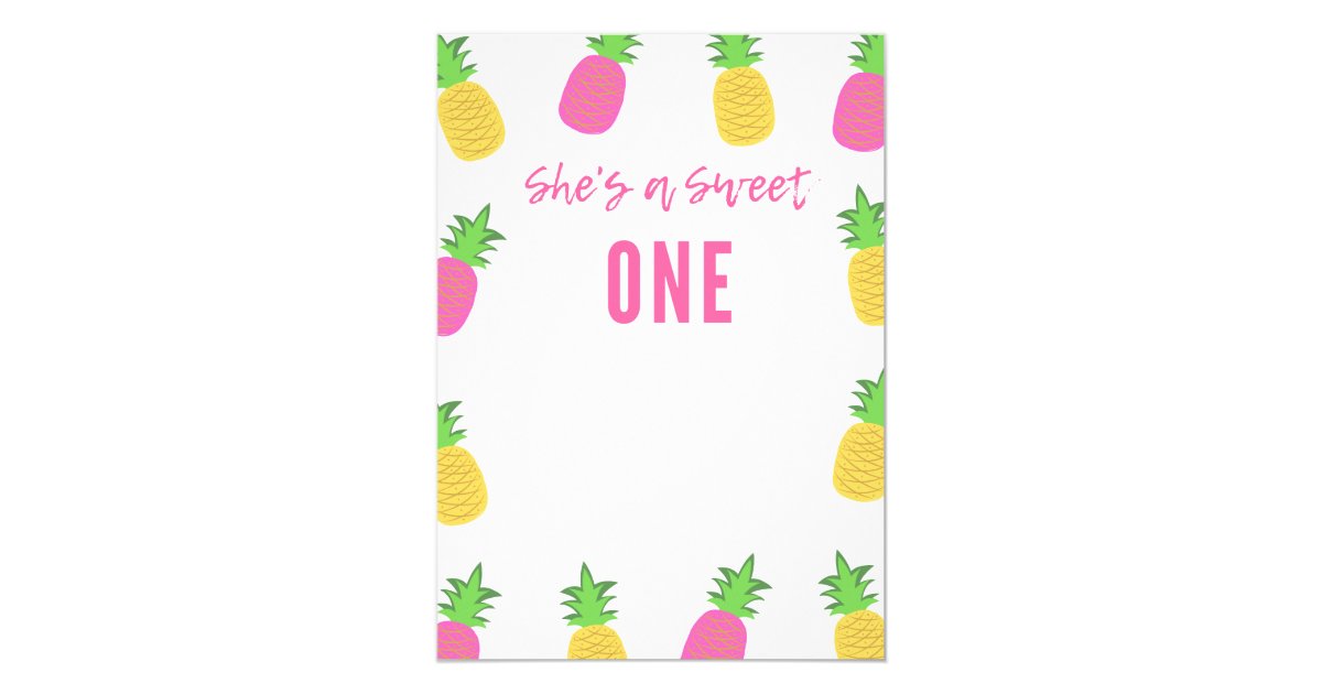 She's A Sweet ONE - 1st Birthday Party Invitation | Zazzle.com