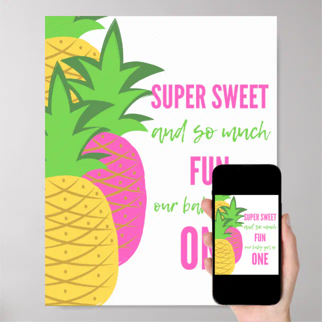 She's A Sweet ONE - Party Decor | Zazzle