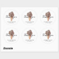 She's Been Scooped Up Chocolate Shower Favor Classic Round Sticker | Zazzle
