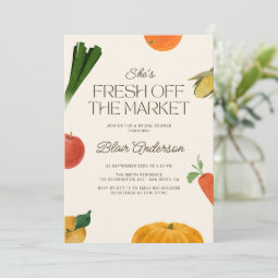She's Fresh Off The Market Bridal Shower Invitation | Zazzle