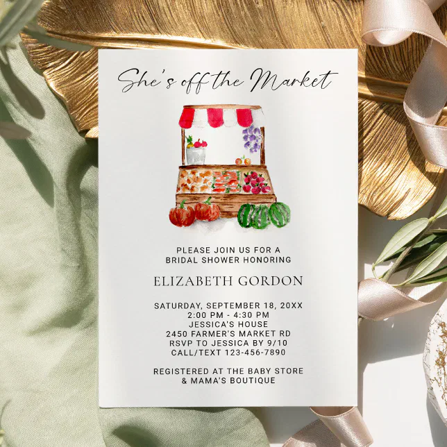 She's Off the Market Bridal Shower Invitation | Zazzle