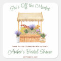 She's Off the Market Bridal Shower Square Sticker | Zazzle