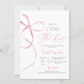 She's Tying the Knot Bow Bridal Shower Invitation | Zazzle