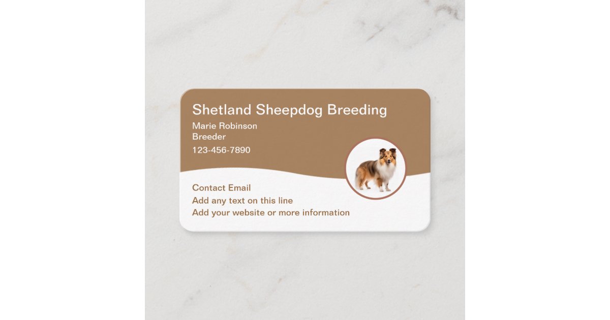 Shetland Sheepdog Breeder Modern Business Cards | Zazzle