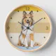 Shetland Sheepdog Retro Sunset Clock | Zazzle