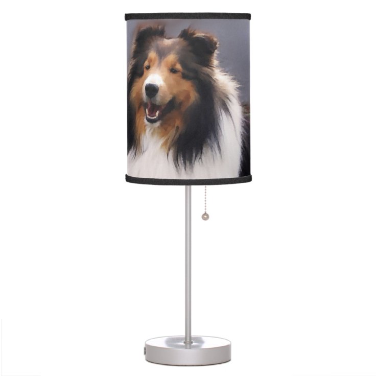 Shetland Sheepdog Sheltie Art Gifts Table Lamp | Zazzle