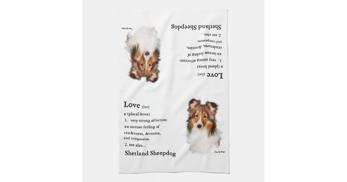 Shetland Sheepdog Sheltie Lovers Gifts Kitchen Towel | Zazzle