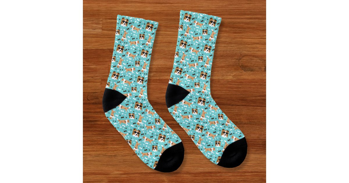 Shetland Sheepdogs Shelties Pattern Turquoise Socks | Zazzle
