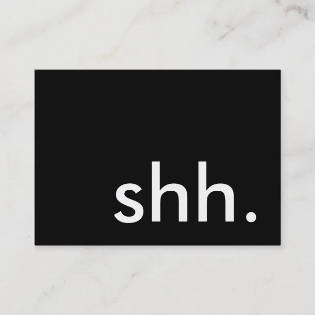 shh. it's a surprise party! business card | Zazzle