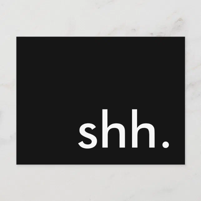 shh. it's a surprise party! invitation postcard | Zazzle