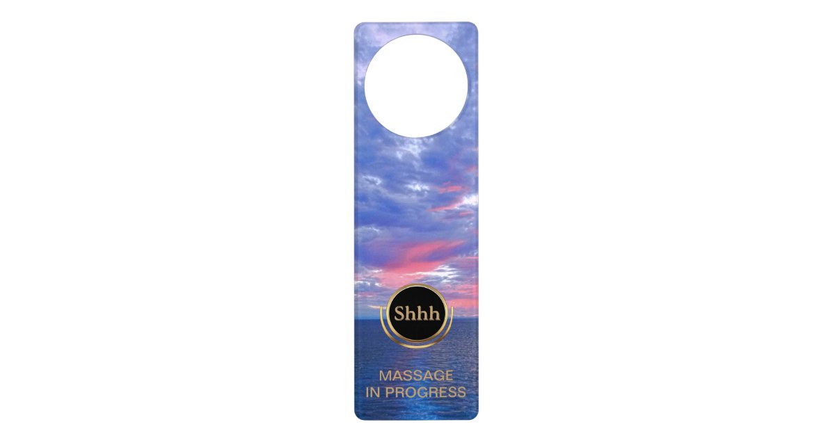 Shh Massage Session In Progress Do Not Disturb Door Hanger Zazzle