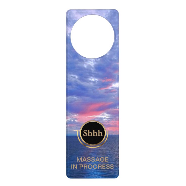Shh Massage Session in Progress Do Not Disturb Door Hanger | Zazzle