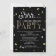 Shh Surprise Birthday Party Faux Glitter Confetti Invitation | Zazzle