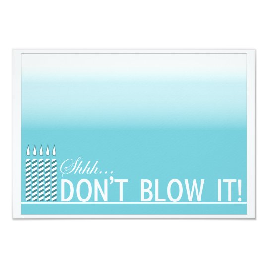 Shh Surprise Birthday Party Invitation | Teal | Zazzle.com