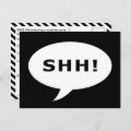 SHH! talking bubble Postcard | Zazzle