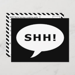 SHH! talking bubble Postcard | Zazzle