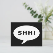 SHH! talking bubble Postcard | Zazzle