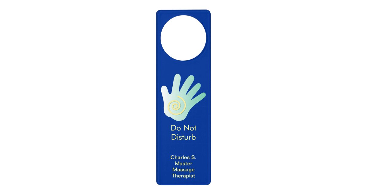 Shh Treatment in Progress with Energy Hand Door Hanger | Zazzle