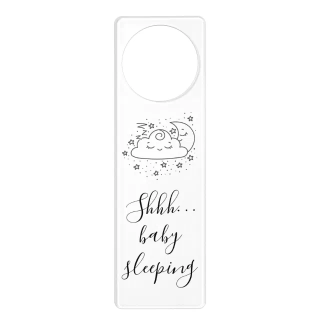 Shhh . . . baby sleeping minimalist nursery sign | Zazzle
