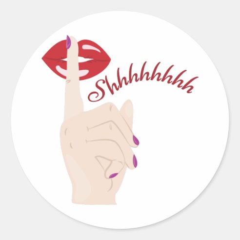 Shhh Stickers | Zazzle