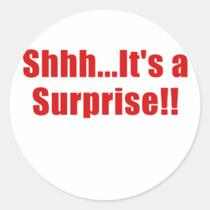 Shush Its A Surprise Party Stickers | Zazzle