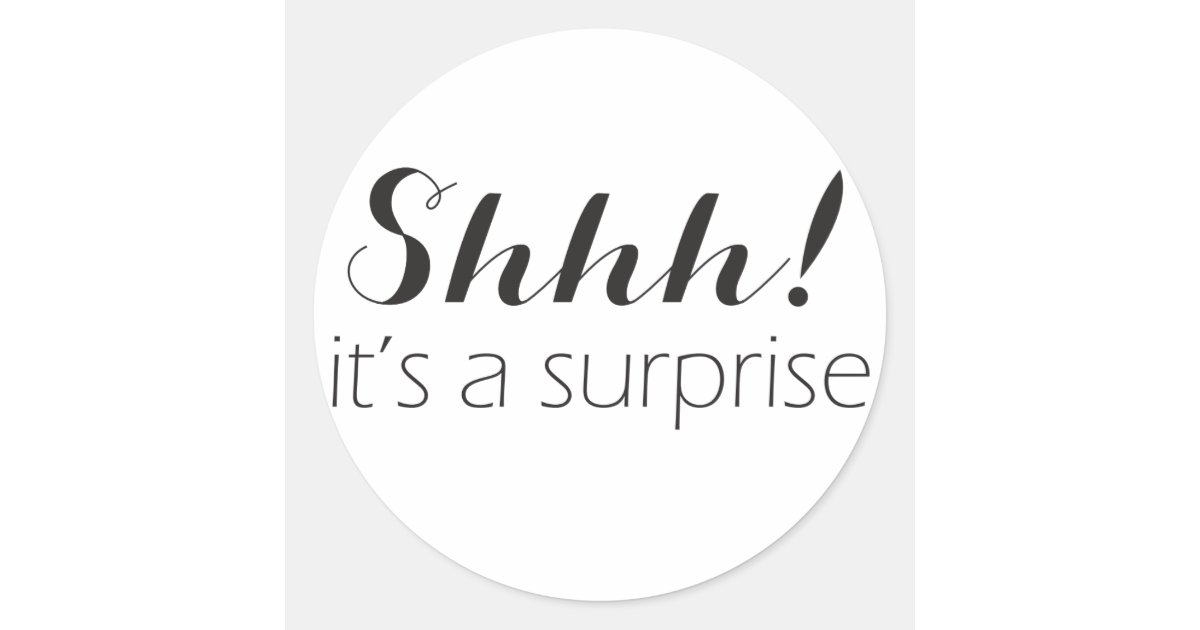 Shhh! it's a surprise party stickers | Zazzle