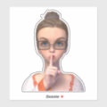Shhh! Librarian on Duty Sticker | Adorable Gift | Zazzle