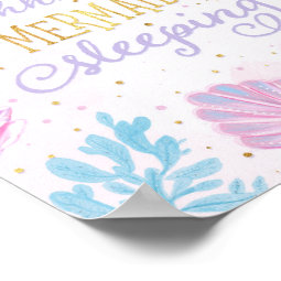 Shhh... Mermaid Sleeping Nursery Decor | Zazzle