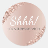 Shhh! Surprise Birthday Party Birthday Classic Round Sticker | Zazzle