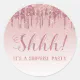 Shhh! Surprise Birthday Party Birthday Classic Round Sticker | Zazzle