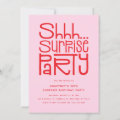 Shhh Surprise Party Modern Birthday Invitation | Zazzle