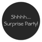 Shhhh...Surprise Party Sticker | Zazzle