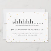 Shhhhh, surprise birthday party invitation | Zazzle