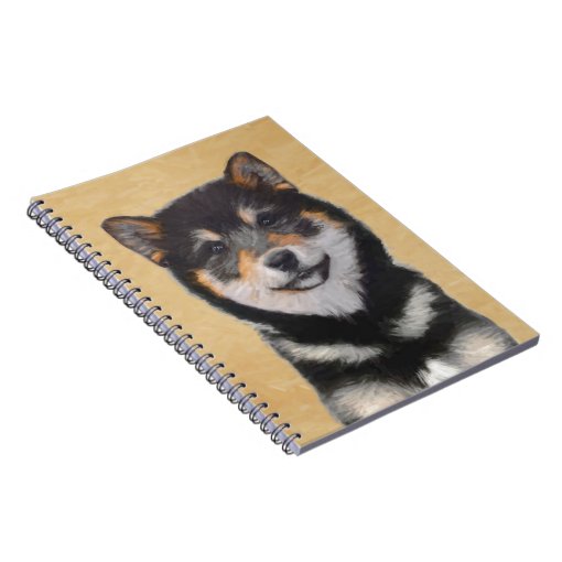 Shiba Inu (Black and Tan) Painting - Dog Art Notebook | Zazzle
